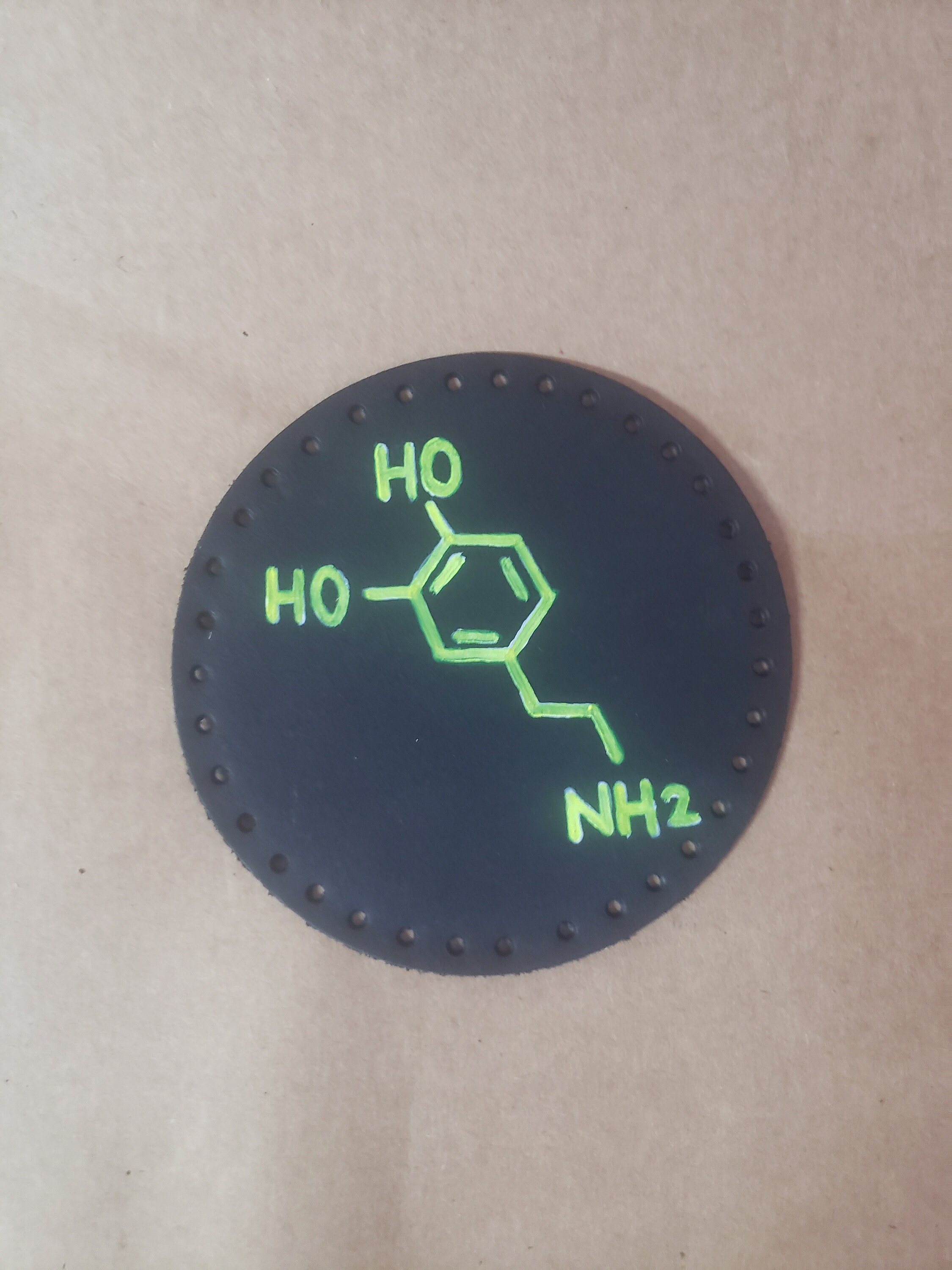 Dopamine Chemical Structure Leather Patch - Etsy