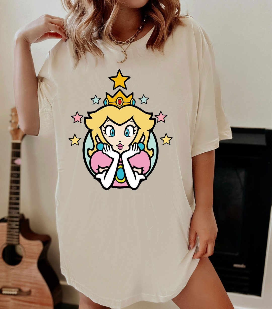 Princess Peach Star Shirt Princess Peach Mario Shirt Super - Etsy
