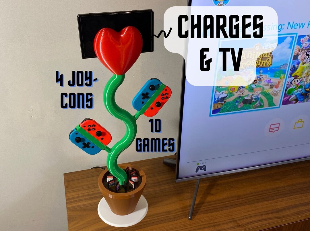 Nintendo Switch Plant Stand Heart Charging Station Tiktok, Switch Dock ...