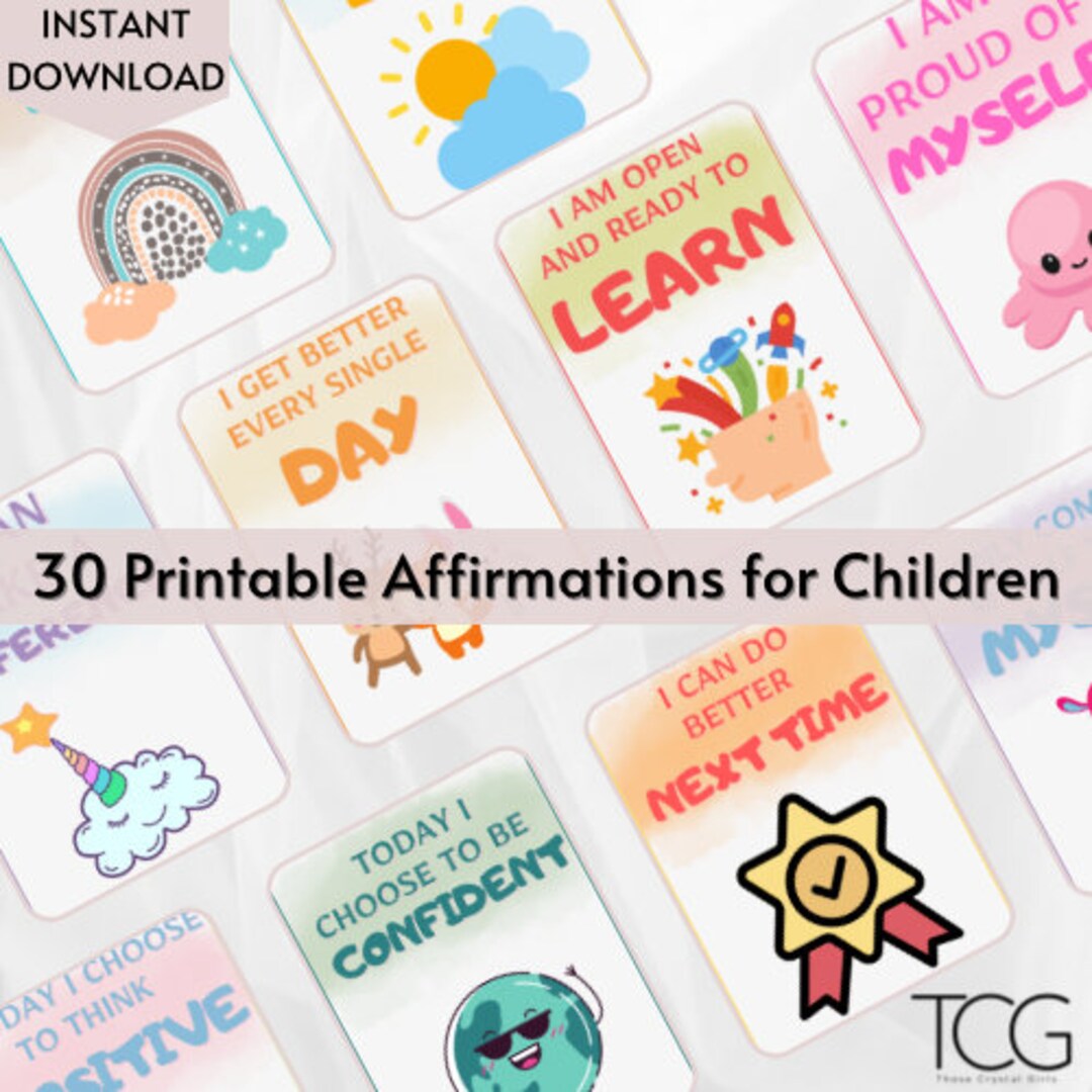 Affirmation Cards for Children - Etsy