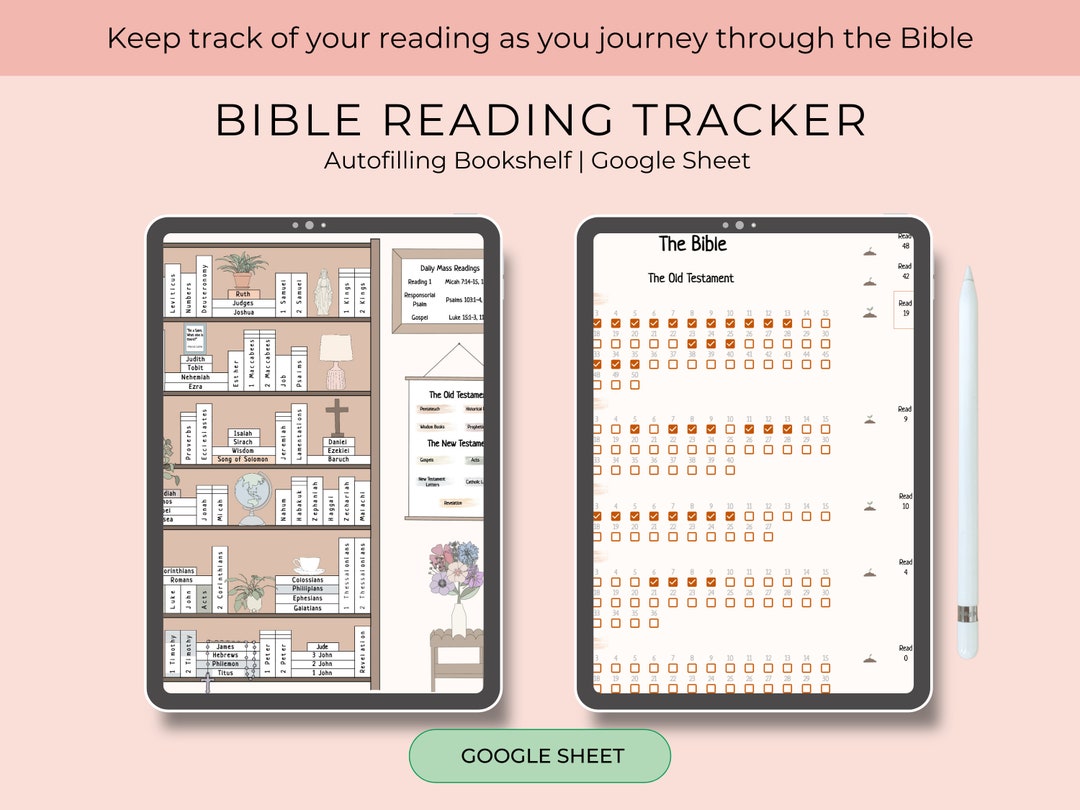 Bible Reading Tracker | Catholic | Google Sheet | Digital Tracker ...