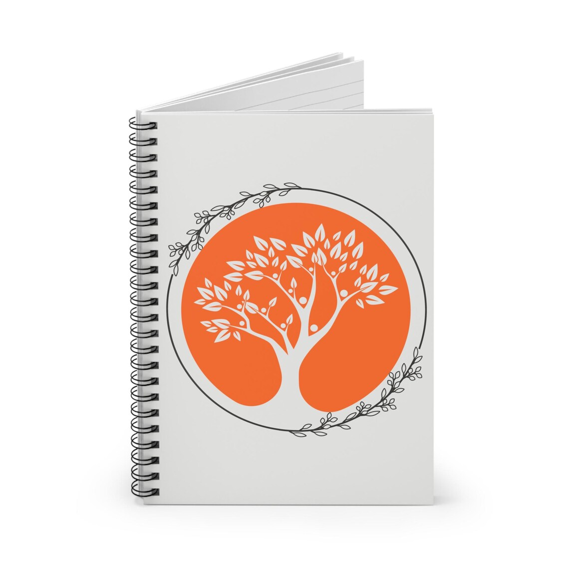Painting With Fall Family Tree Notebook, Metal Spiral Binder, Lined ...