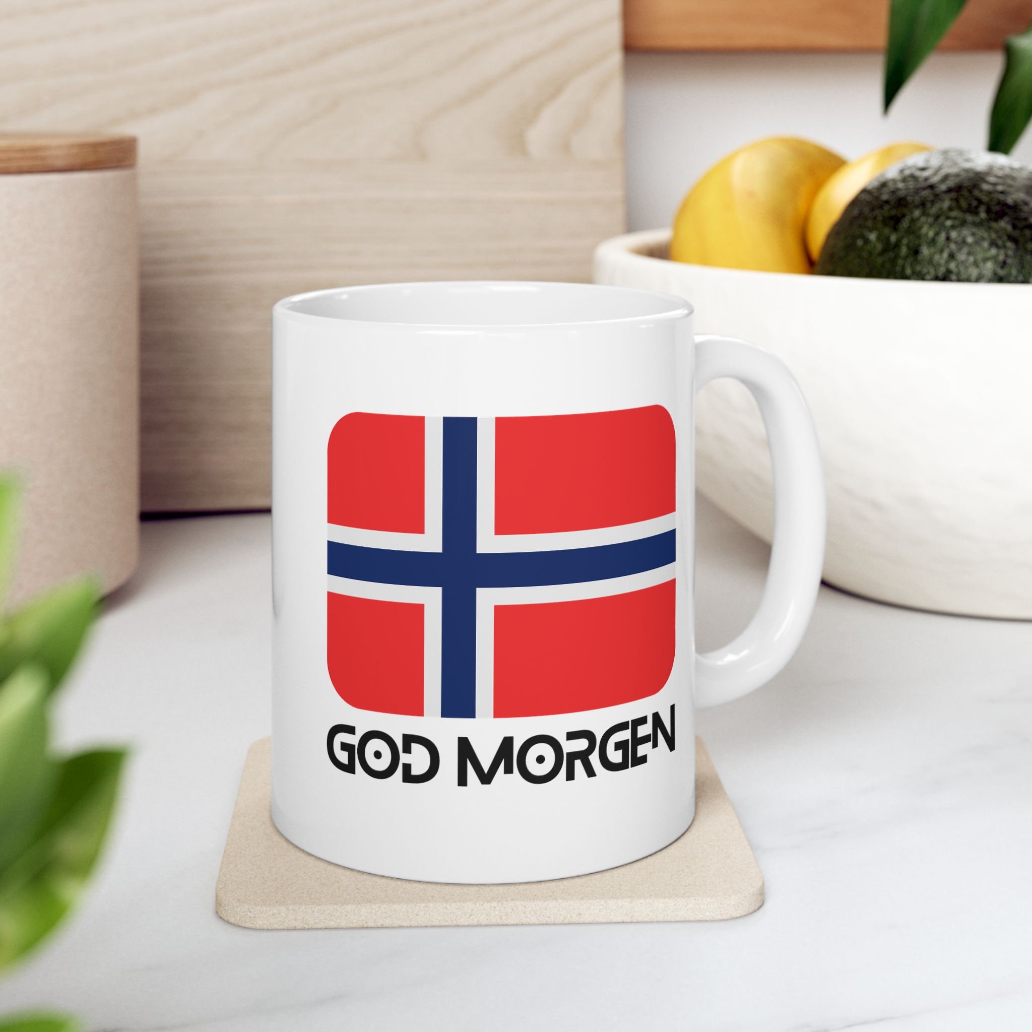 Norwegian Flag God Morgen Good Morning Ceramic Mug 11 Oz and 15 Oz ...