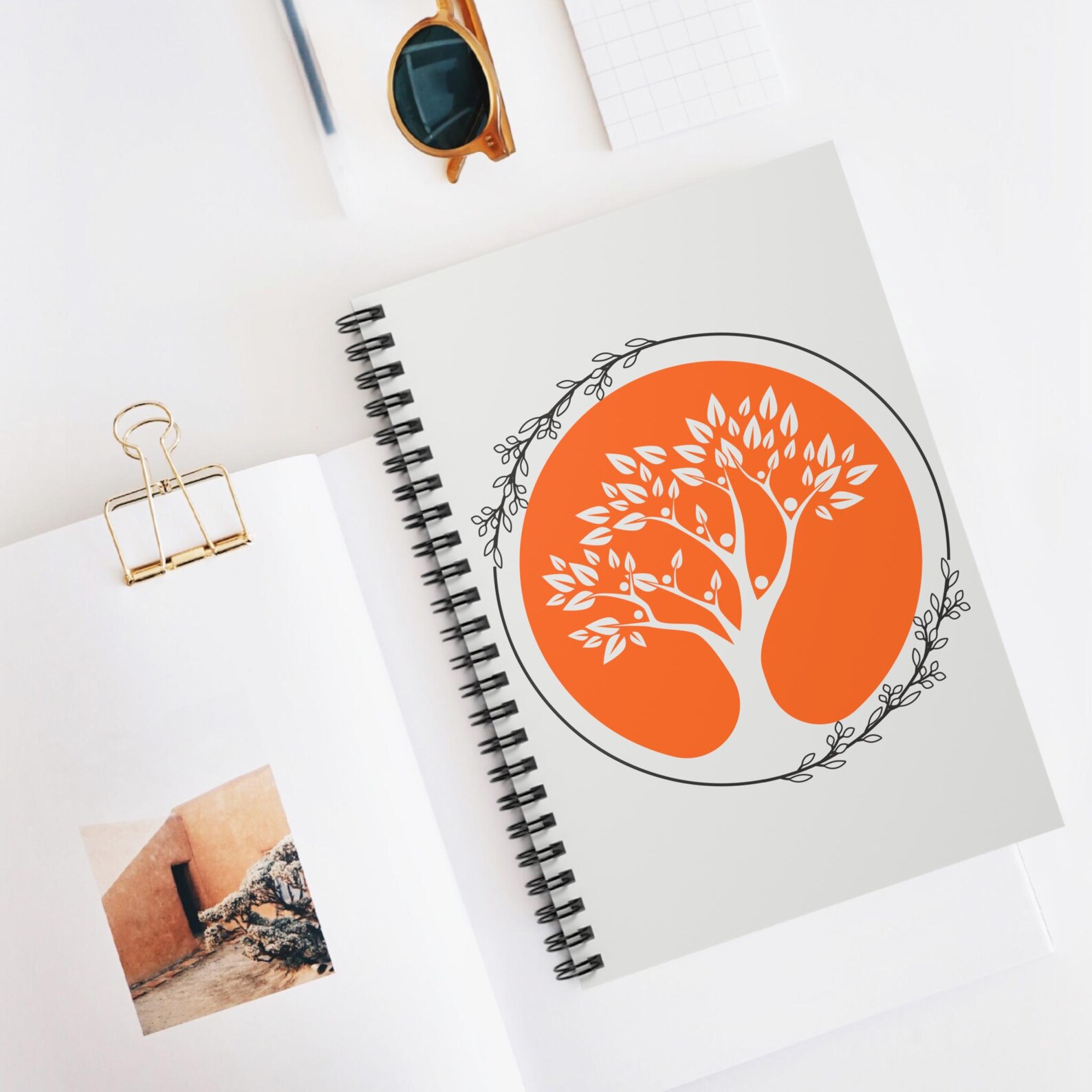 Painting With Fall Family Tree Notebook, Metal Spiral Binder, Lined ...