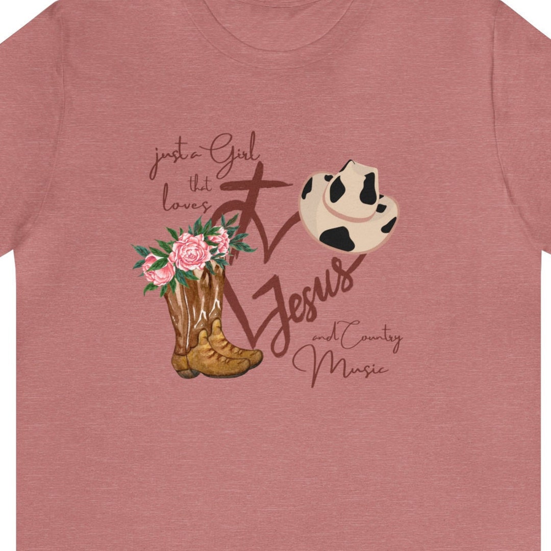 Just a Girl That Loves Jesus and Country Music Jersey Short - Etsy