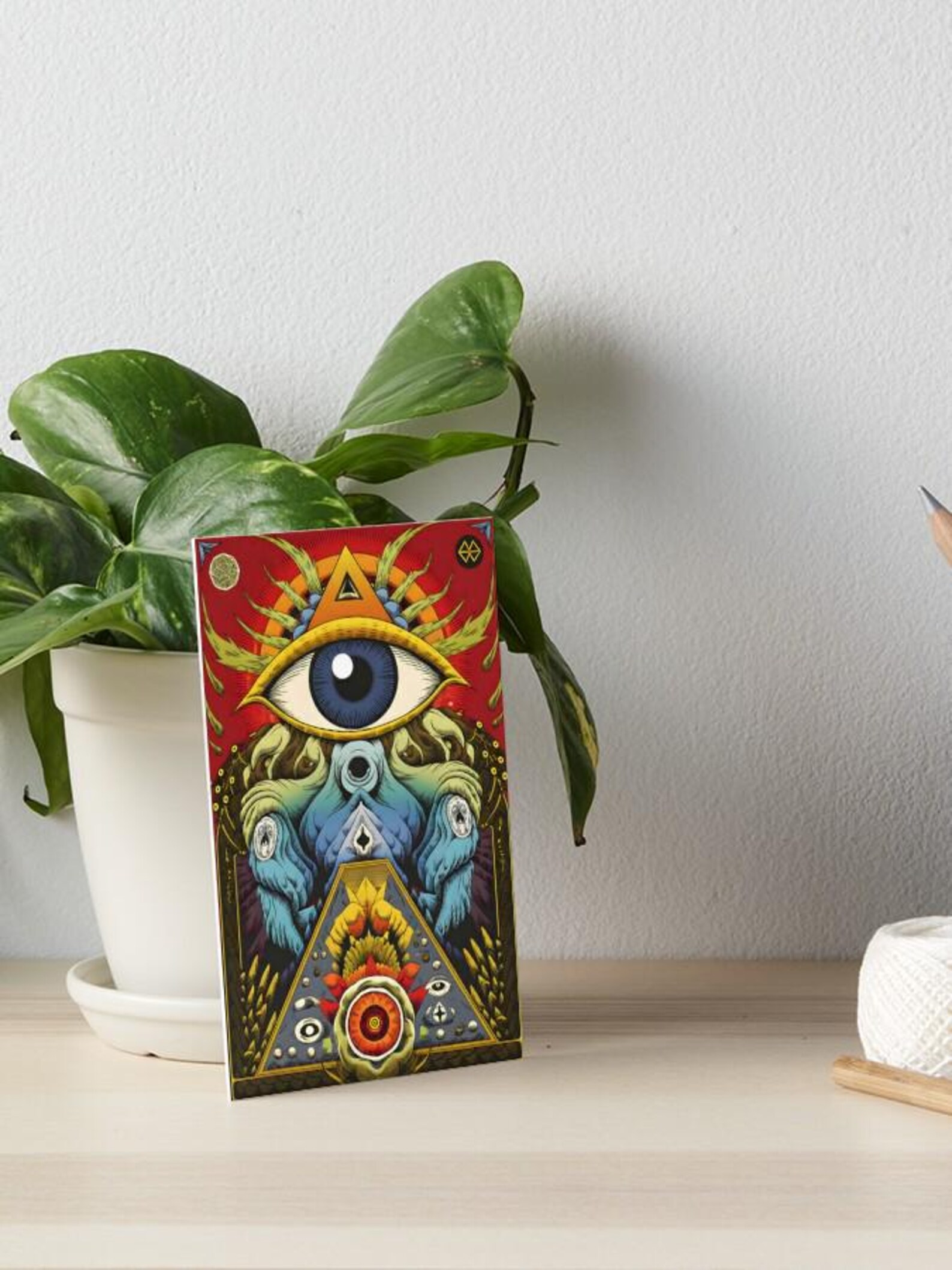Occult Stoner Metal Art: Eye of the Triangle Digital Drawing - Etsy