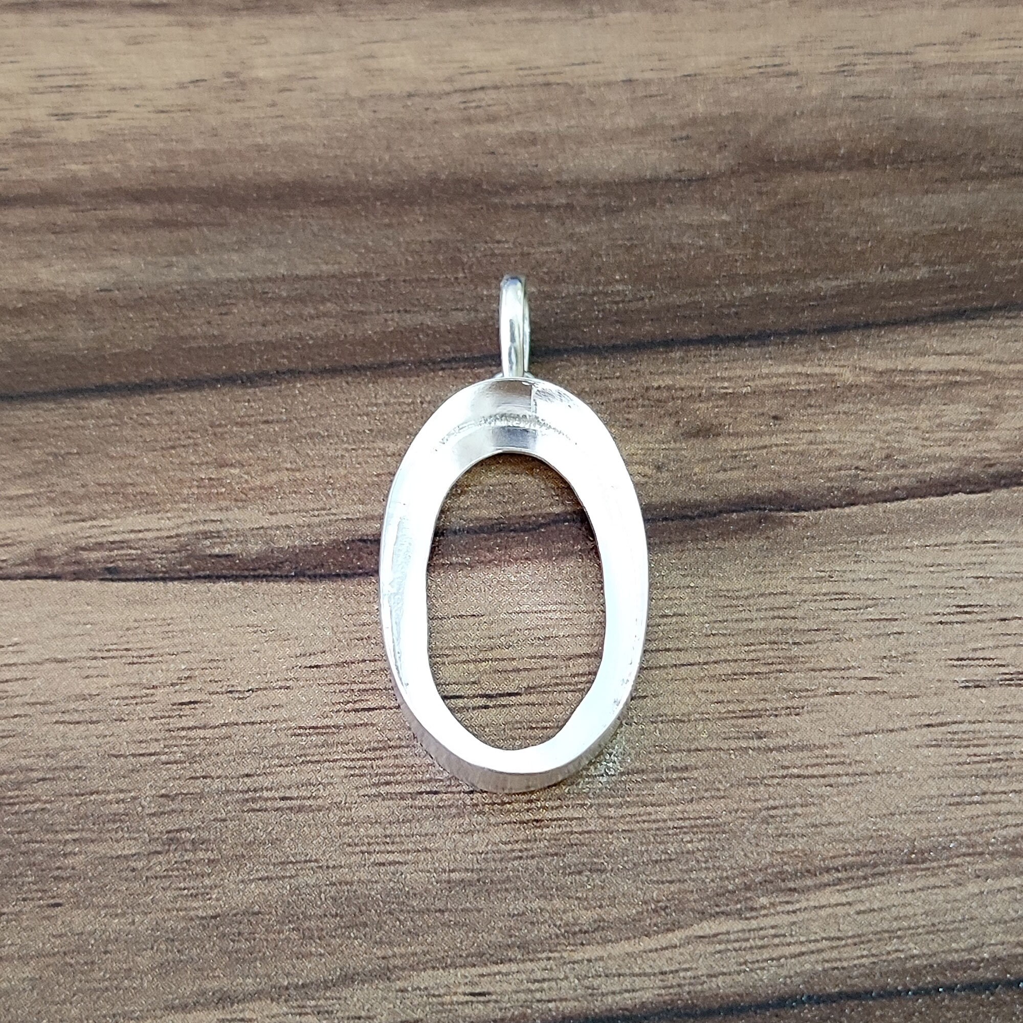 925 Sterling Silver Plain Bezel Cup Open Blank Collet Oval Pendant ...