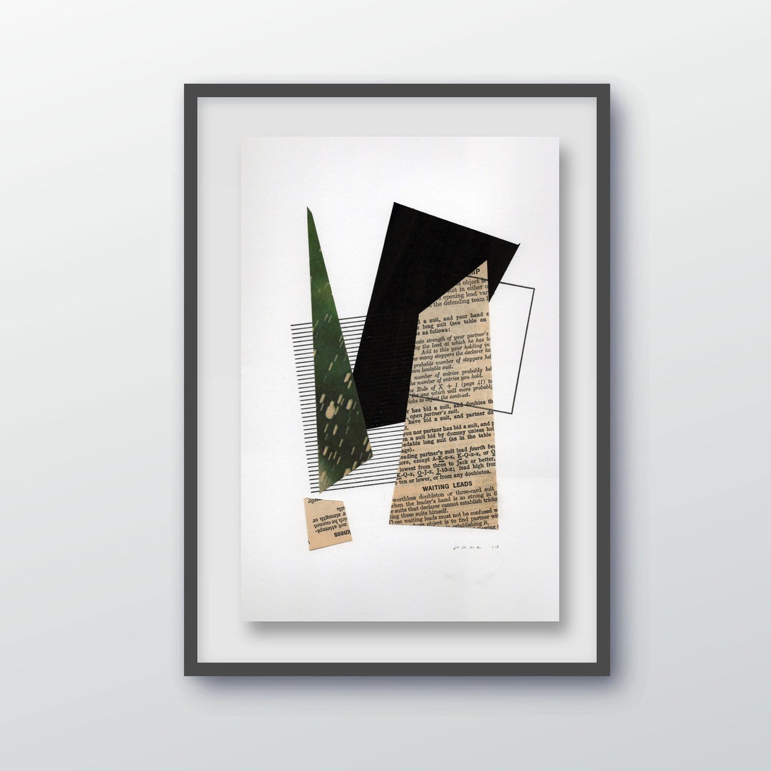 Vintage-inspired Geometric Collage Art: Composition #003 - Etsy