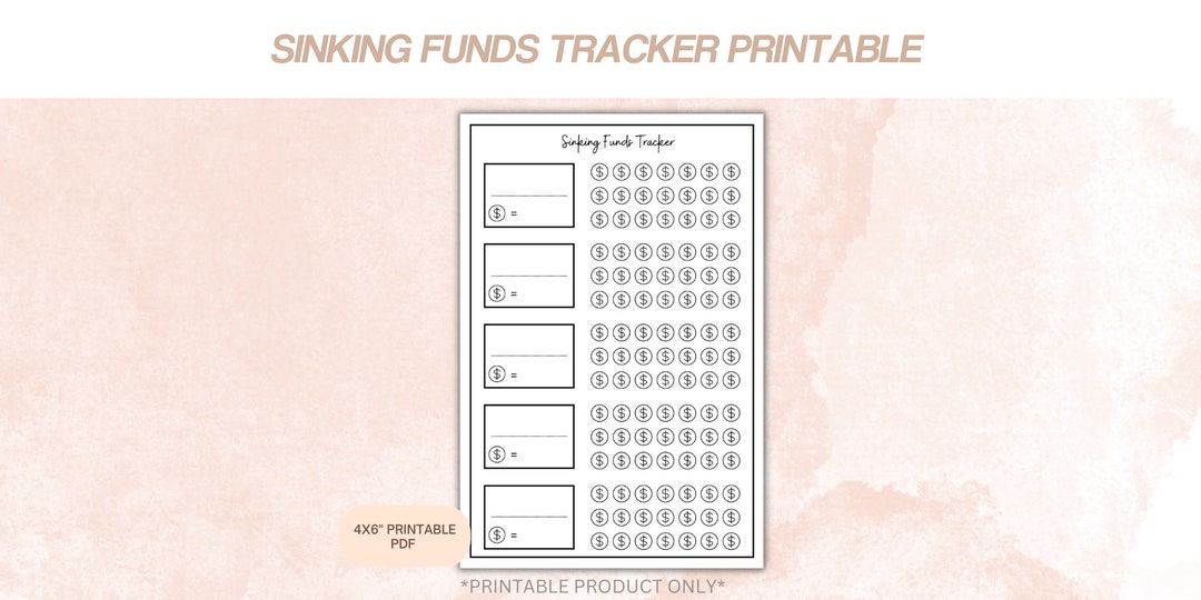 Sinking Funds Printable - Etsy
