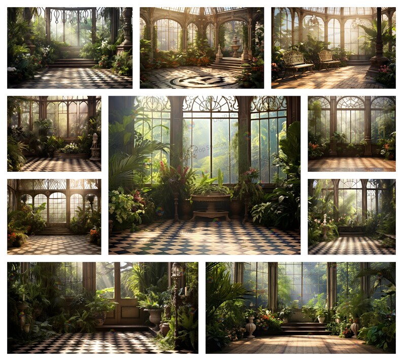 Digital Background Fine Art Photography Victorian Conservatory ...