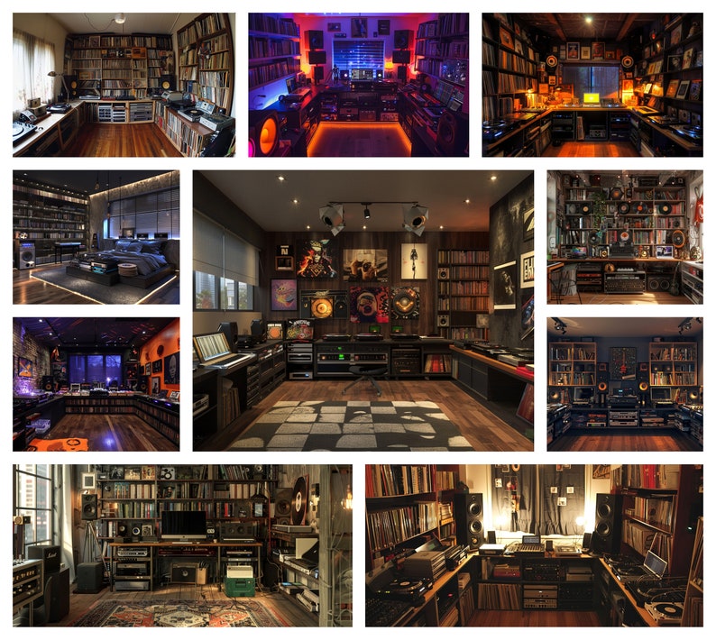 DJ Producer Studio Backdrops: High-res PNG/JPEG Downloads - Etsy