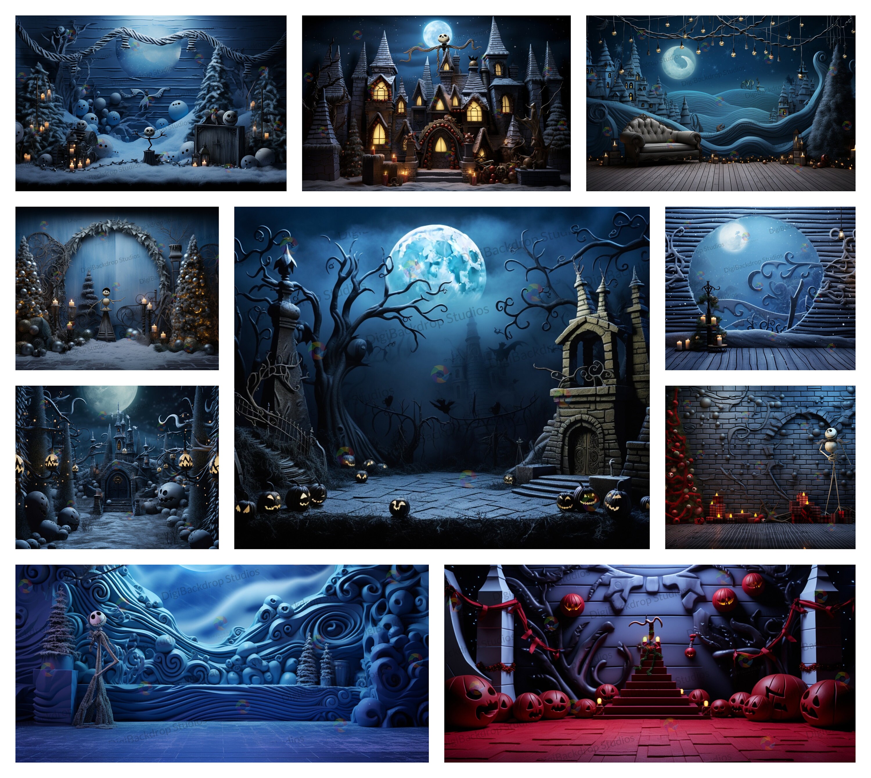 Digital Background for Fine Art Photography Photoshop Nightmare Before ...