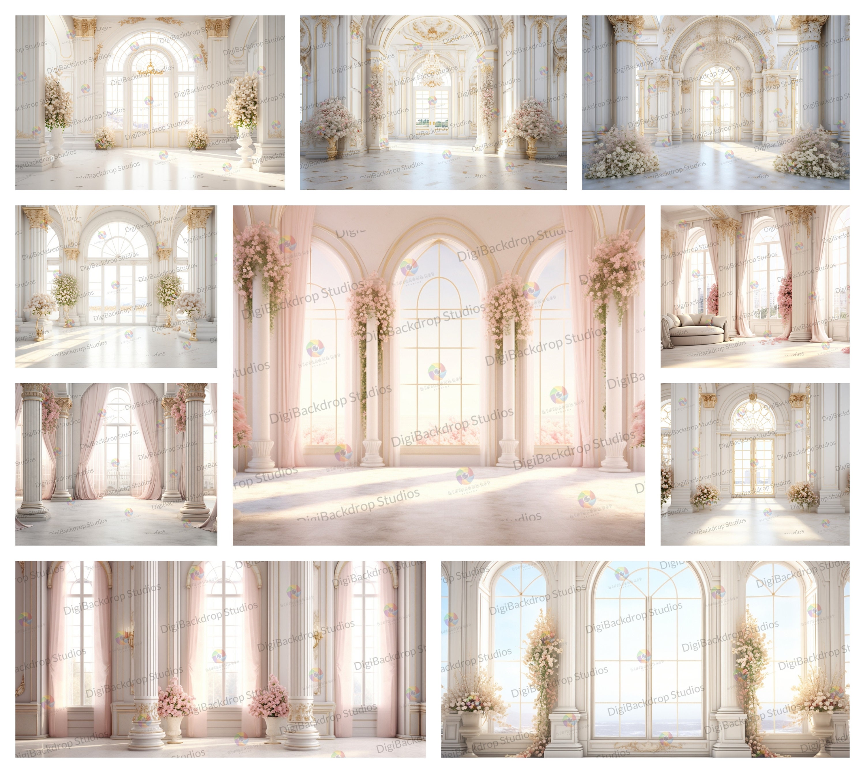 Royal Palace Wedding Digital Backdrop: High-res PNG/JPG (canva ...
