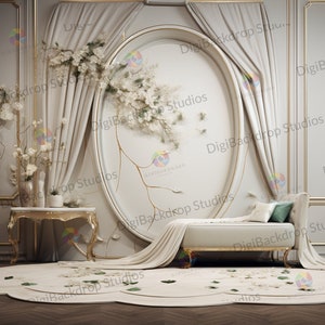 Opulent Floral Drapery Backdrops: High-res PNG/JPG for Canva, Photoshop ...