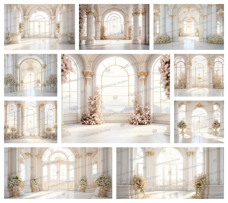 Royal Palace Wedding Digital Backdrop: High-res PNG/JPG (canva ...