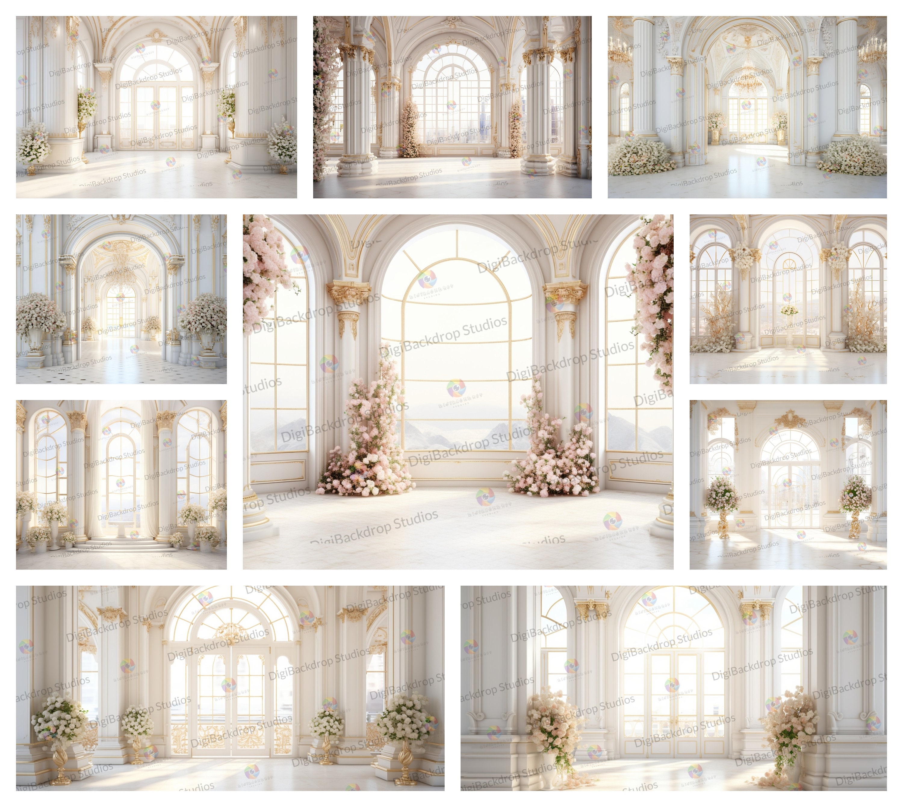 Royal Palace Wedding Digital Backdrop: High-res PNG/JPG (canva ...