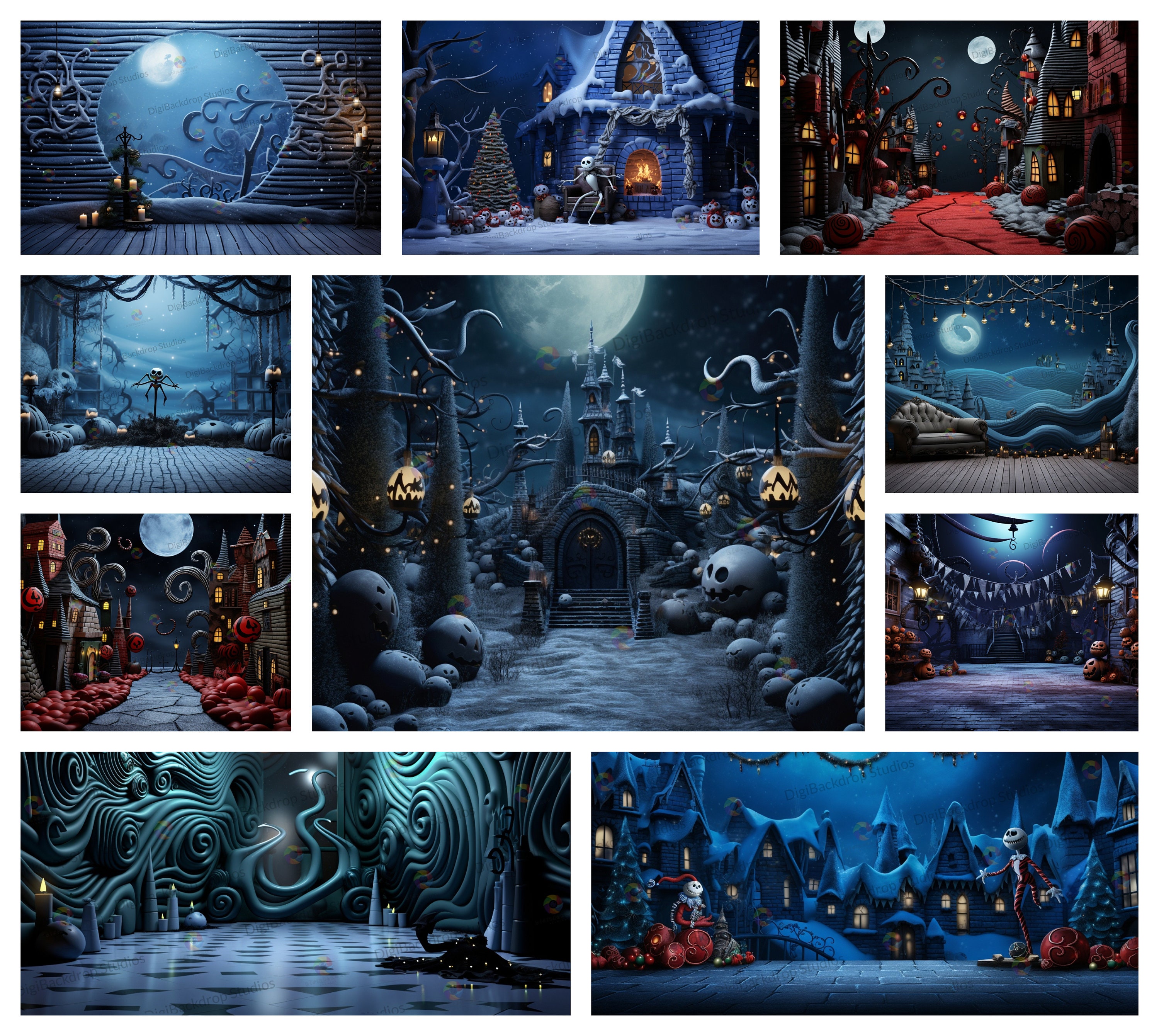 Digital Background for Fine Art Photography Photoshop Nightmare Before ...