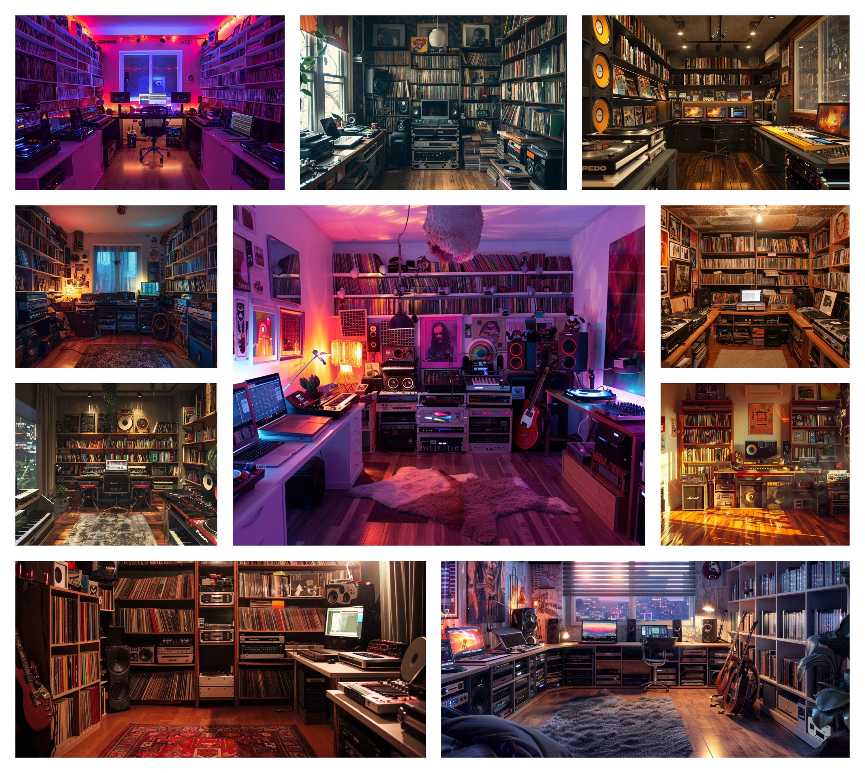 DJ Producer Studio Backdrops: High-res PNG/JPEG Downloads - Etsy