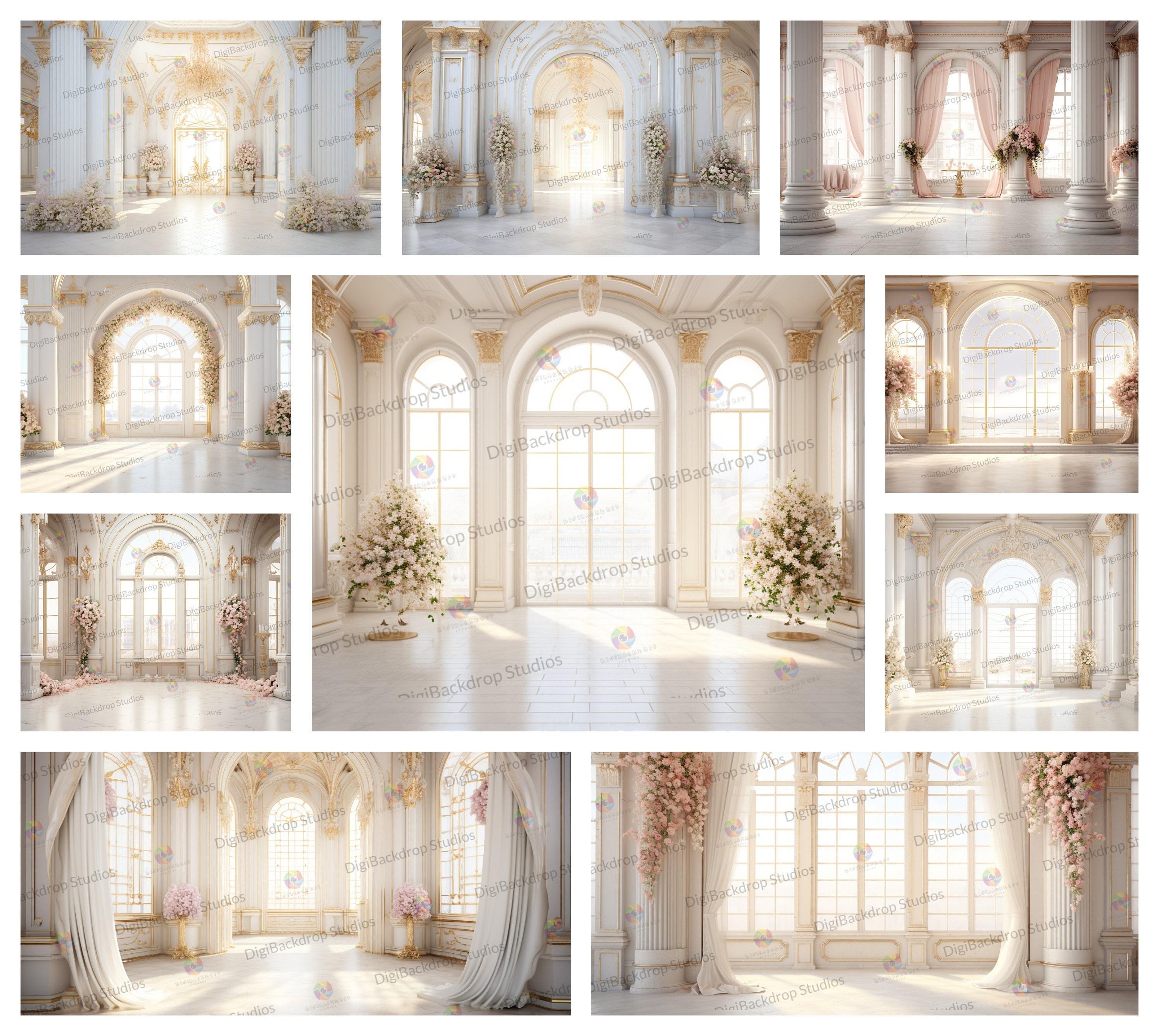 Royal Palace Wedding Digital Backdrop: High-res PNG/JPG (canva ...