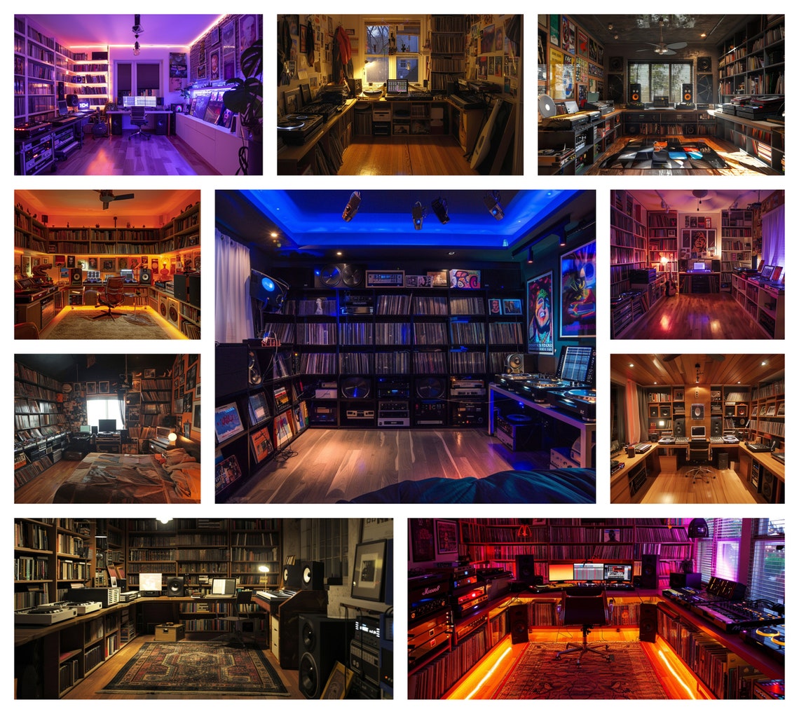 DJ Producer Studio Backdrops: High-res PNG/JPEG Downloads - Etsy