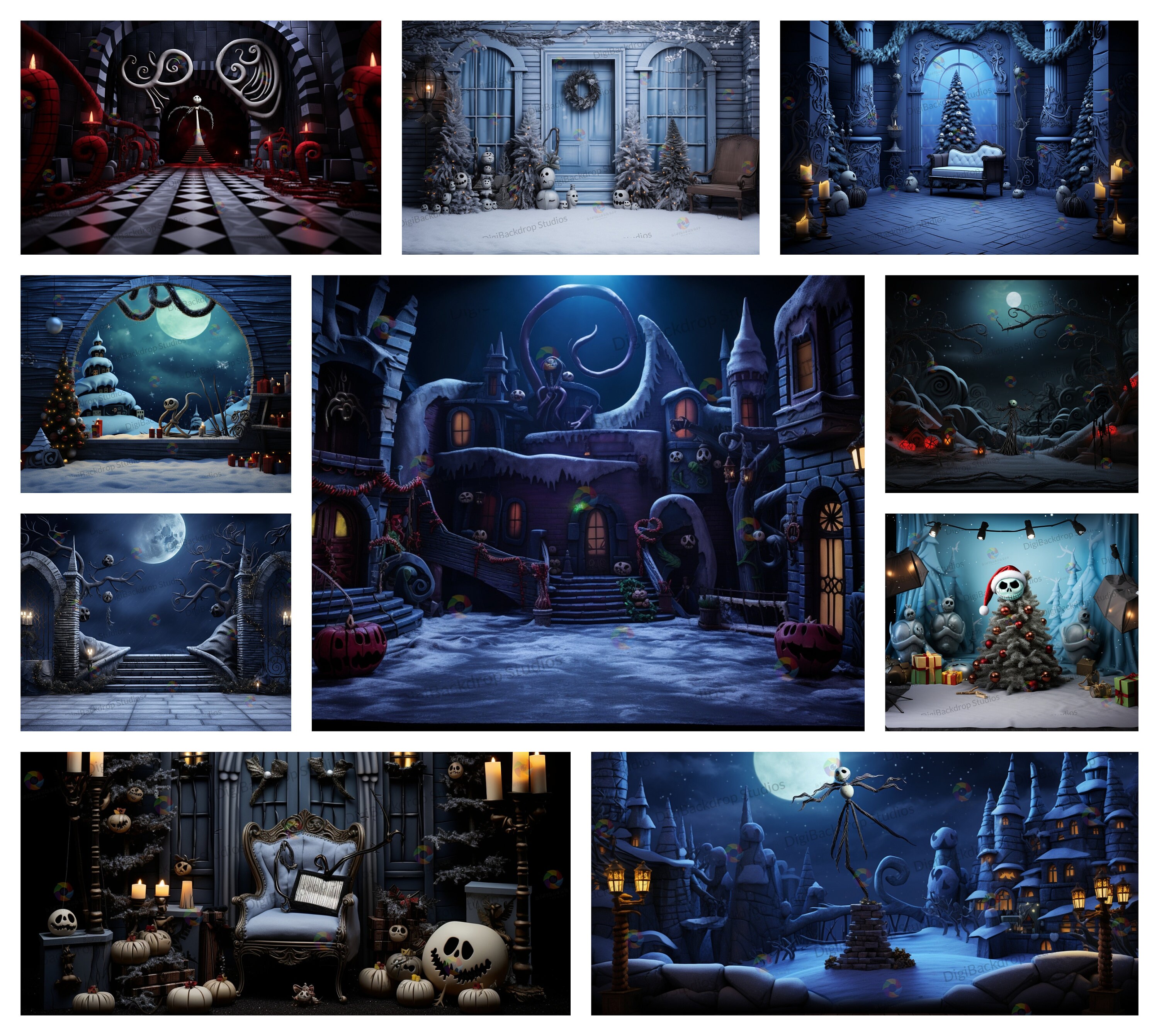 Digital Background for Fine Art Photography Photoshop Nightmare Before ...