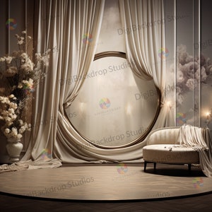 Opulent Floral Drapery Backdrops: High-res PNG/JPG for Canva, Photoshop ...