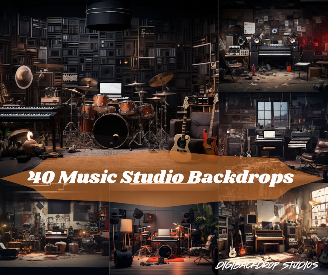Rhythmic Reverie Digital Backdrops – Home Music Studio Fine Art ...