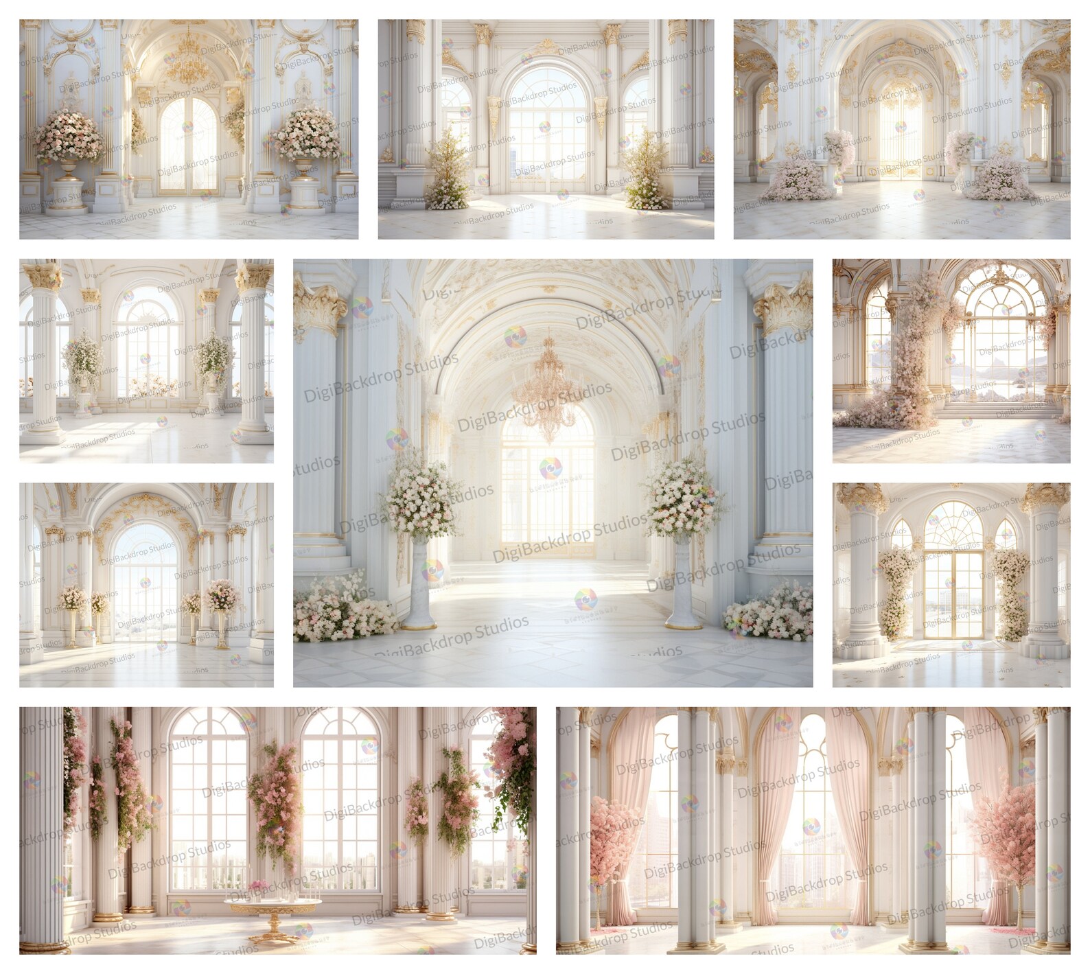 Royal Palace Wedding Digital Backdrop: High-res PNG/JPG (canva ...
