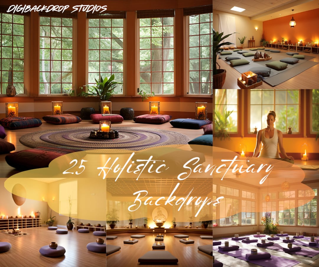 Holistic Sanctuary Digital Backdrops: Harmony Haven, Meditation (PNG ...