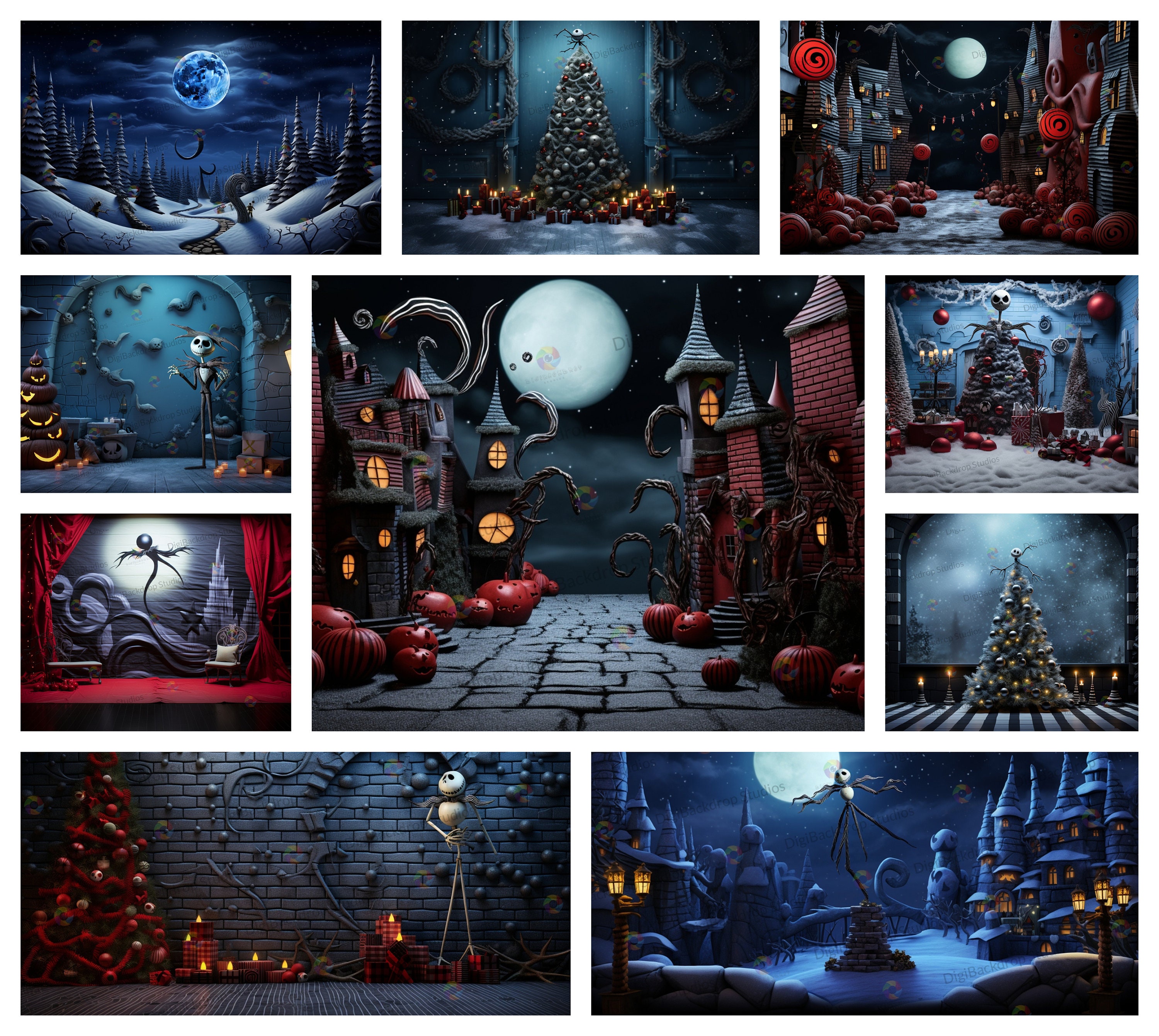 Digital Background for Fine Art Photography Photoshop Nightmare Before ...
