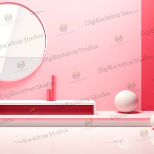 Minimal Barbie Studio Backdrop: Pastel Photography Background (digital ...