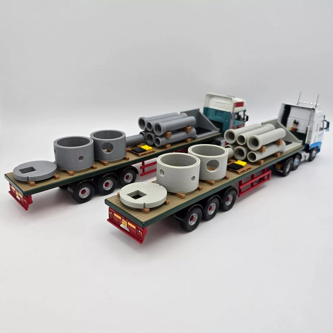 Precast Outlet With Pipes Truck Load/diorama 1/50 Scale - Etsy UK