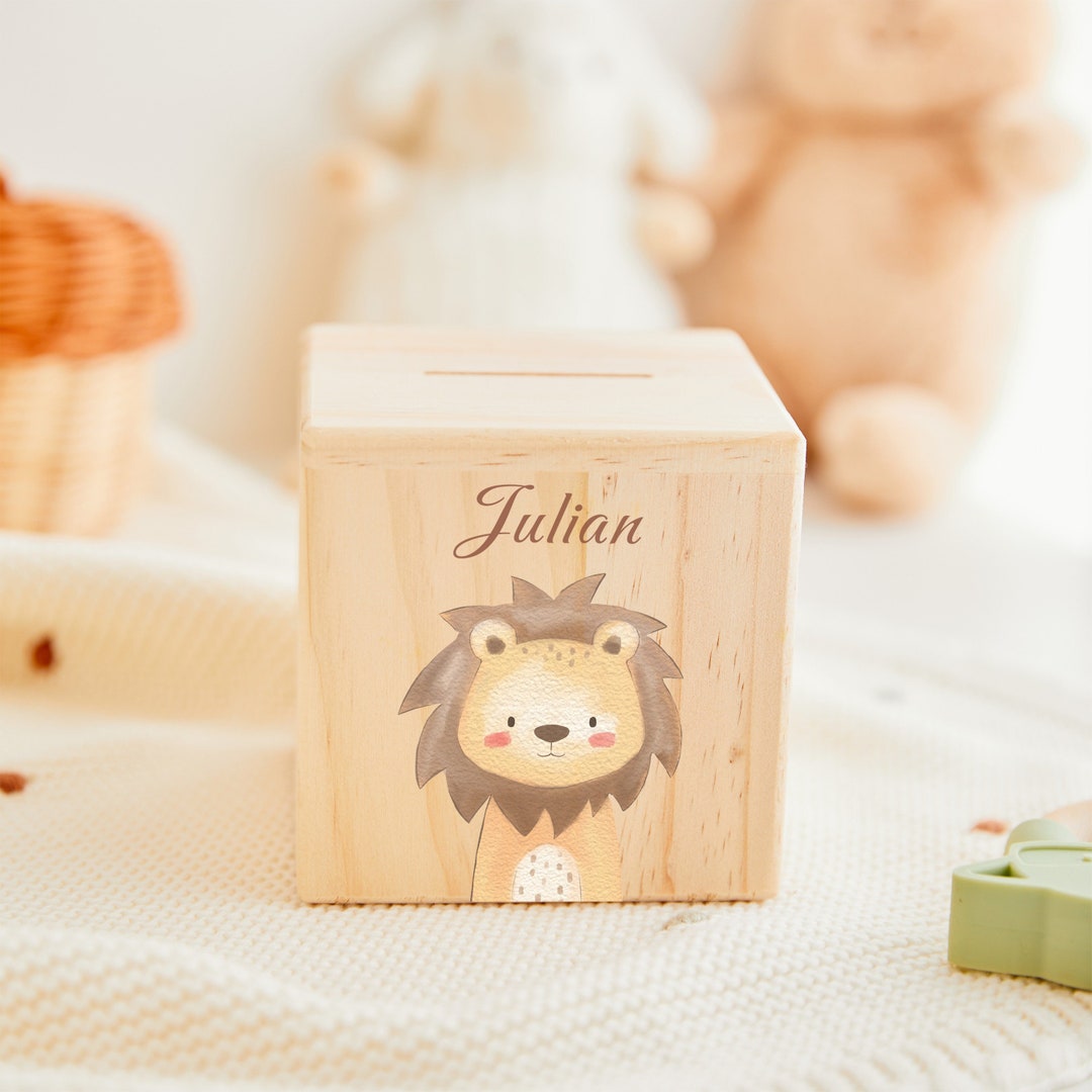 Money Box for Kids Personalized, Unique Wooden Money Box, Money Box ...
