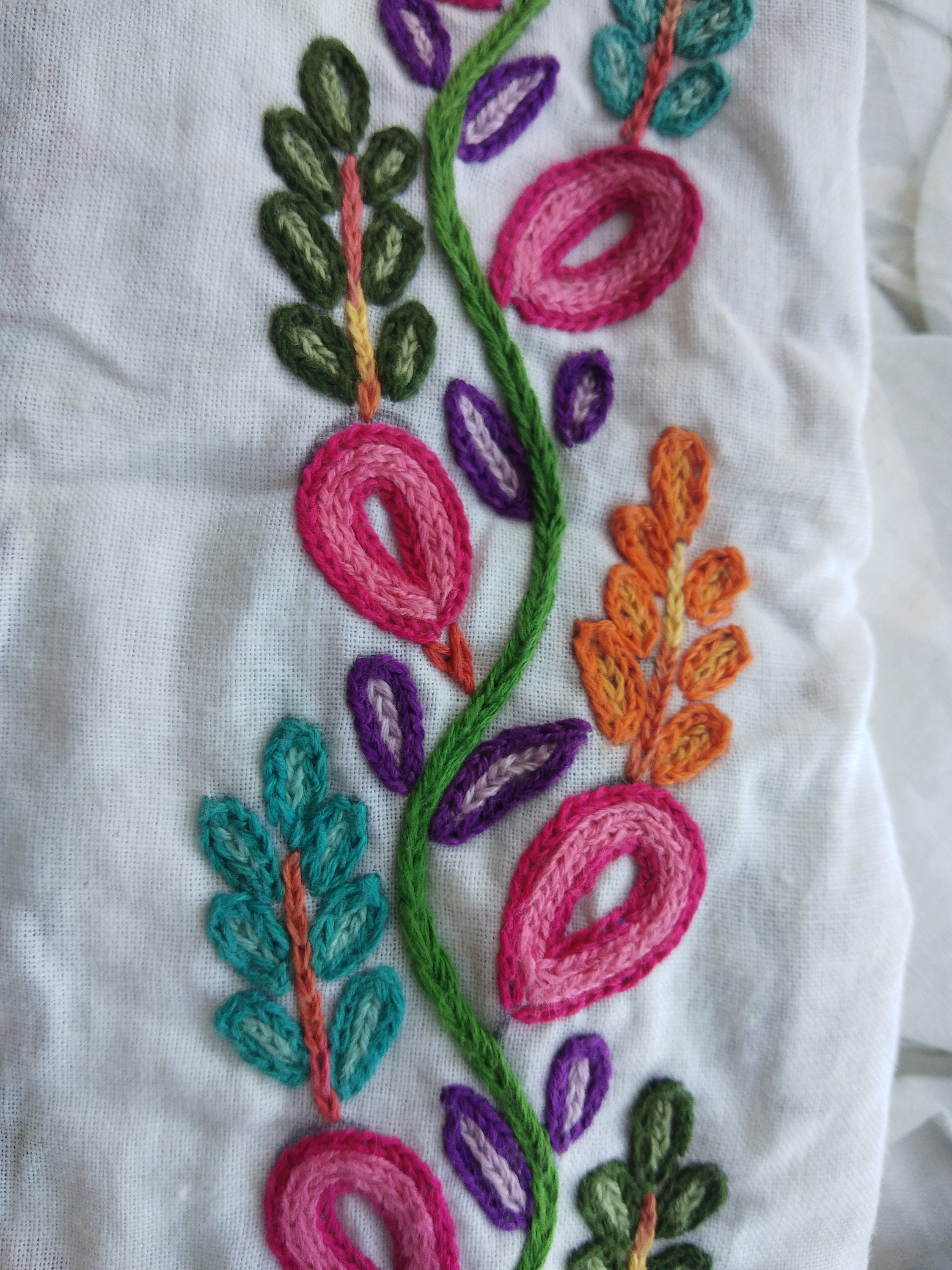 Hand Embroidered Border - Etsy