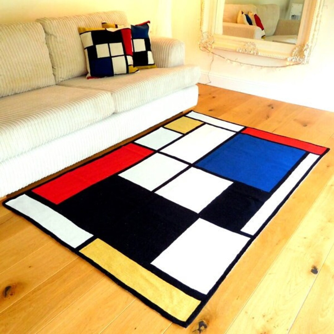 Piet Mondrian De Stijl Rugs Bohemian Mid Century Modern Rug MCM Art ...