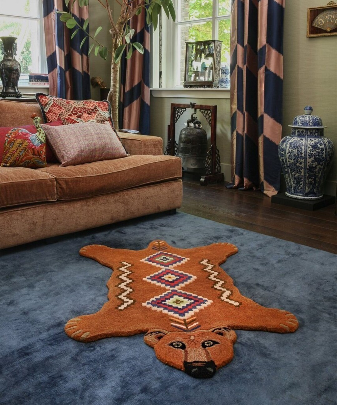 Brown Bear Animal Rug Designer Custom Scandi Bespoke Rug Luxurious ...