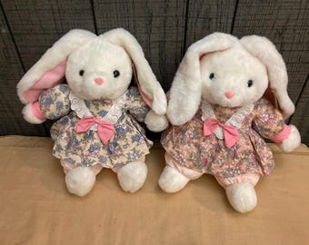 Vintage Stuffed Toy Bunny Rabbits - Etsy