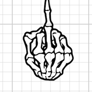 Middle Finger Decal - Etsy
