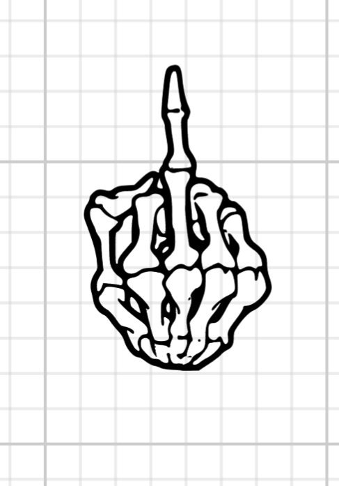 Middle Finger Decal - Etsy