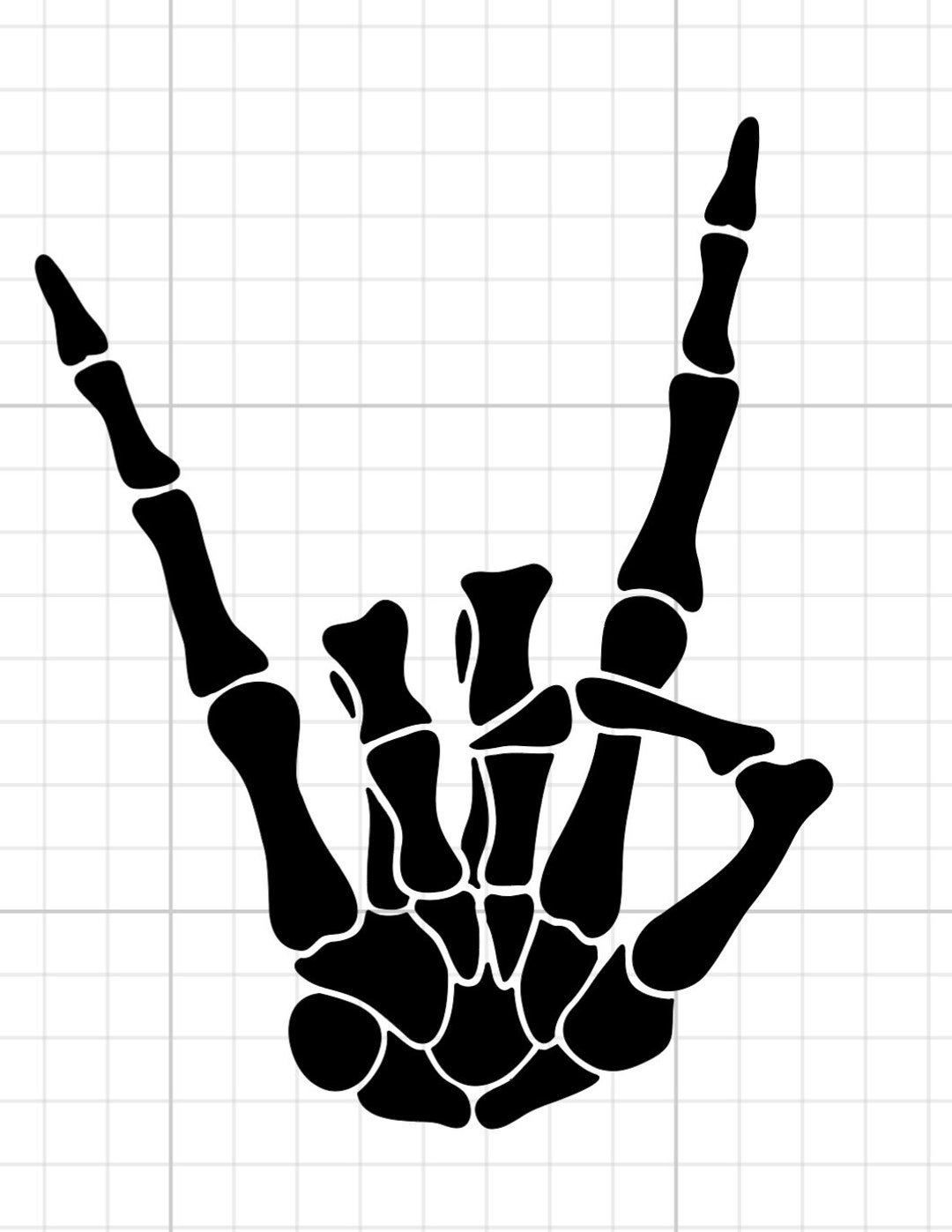 Skull Hand Decal - Etsy