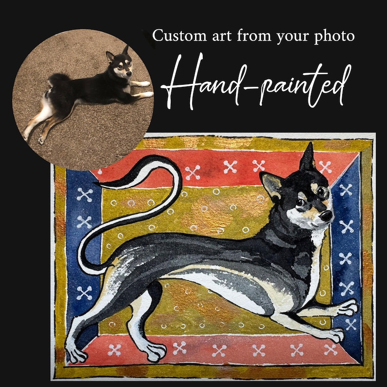 Retro Pet Portrait: Custom Medieval Watercolor Painting - Historical ...