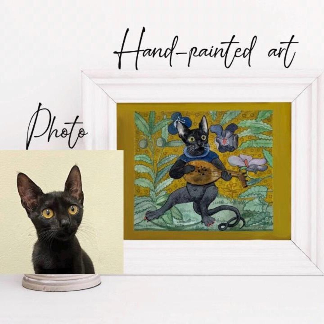 Custom Medieval Pet Portrait: Hand-painted Watercolor Art - Etsy