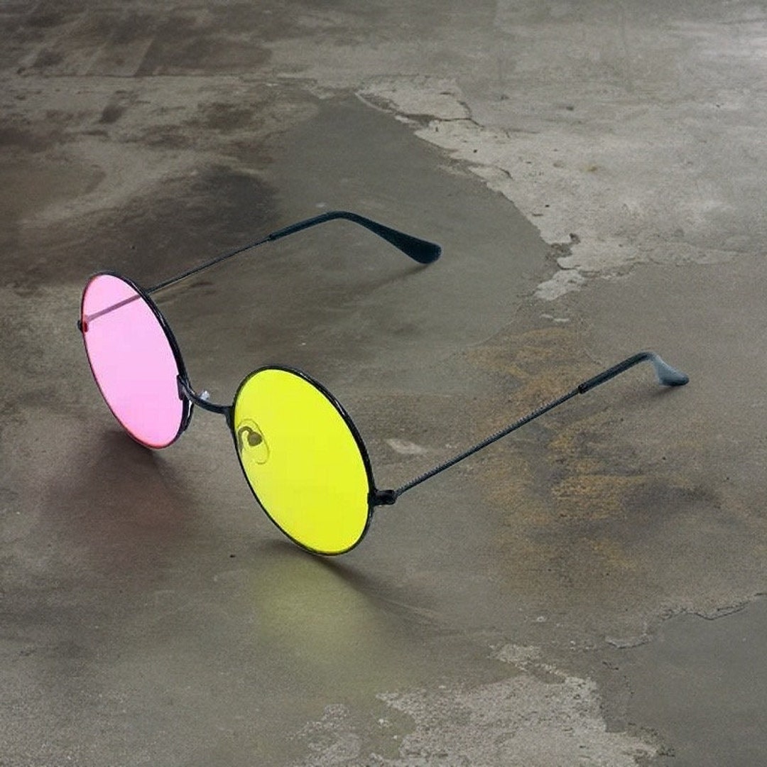 Spamton G. Spamton Glasses Pink and Yellow Circle Glasses - Etsy