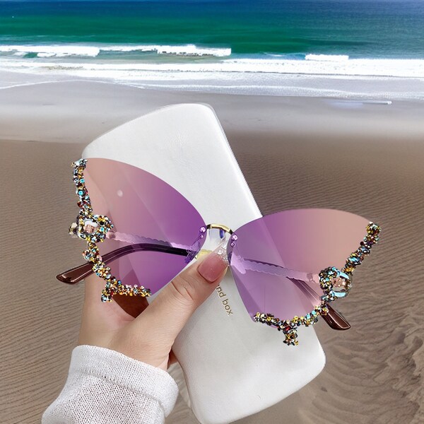 Butterfly Sunglasses - Etsy