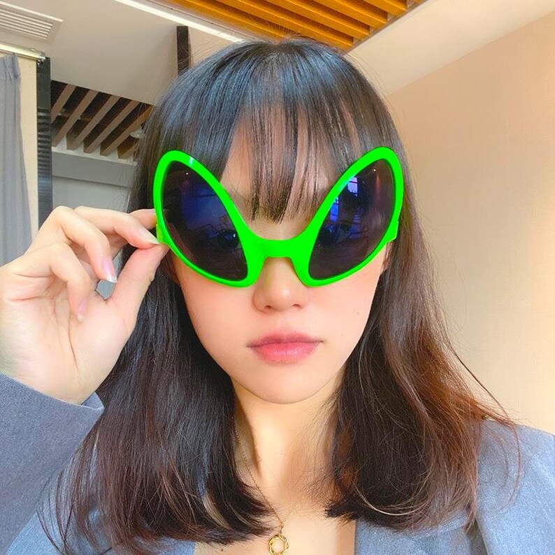 Alien Sunglasses Holiday Party Sunglasses Green Rave - Etsy