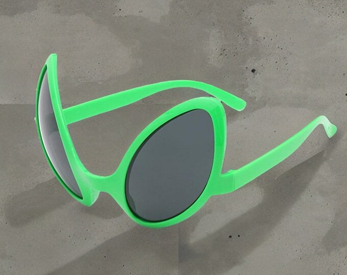 New Alien Green and Silver Festival Fashion Sunglasses Shades - Etsy