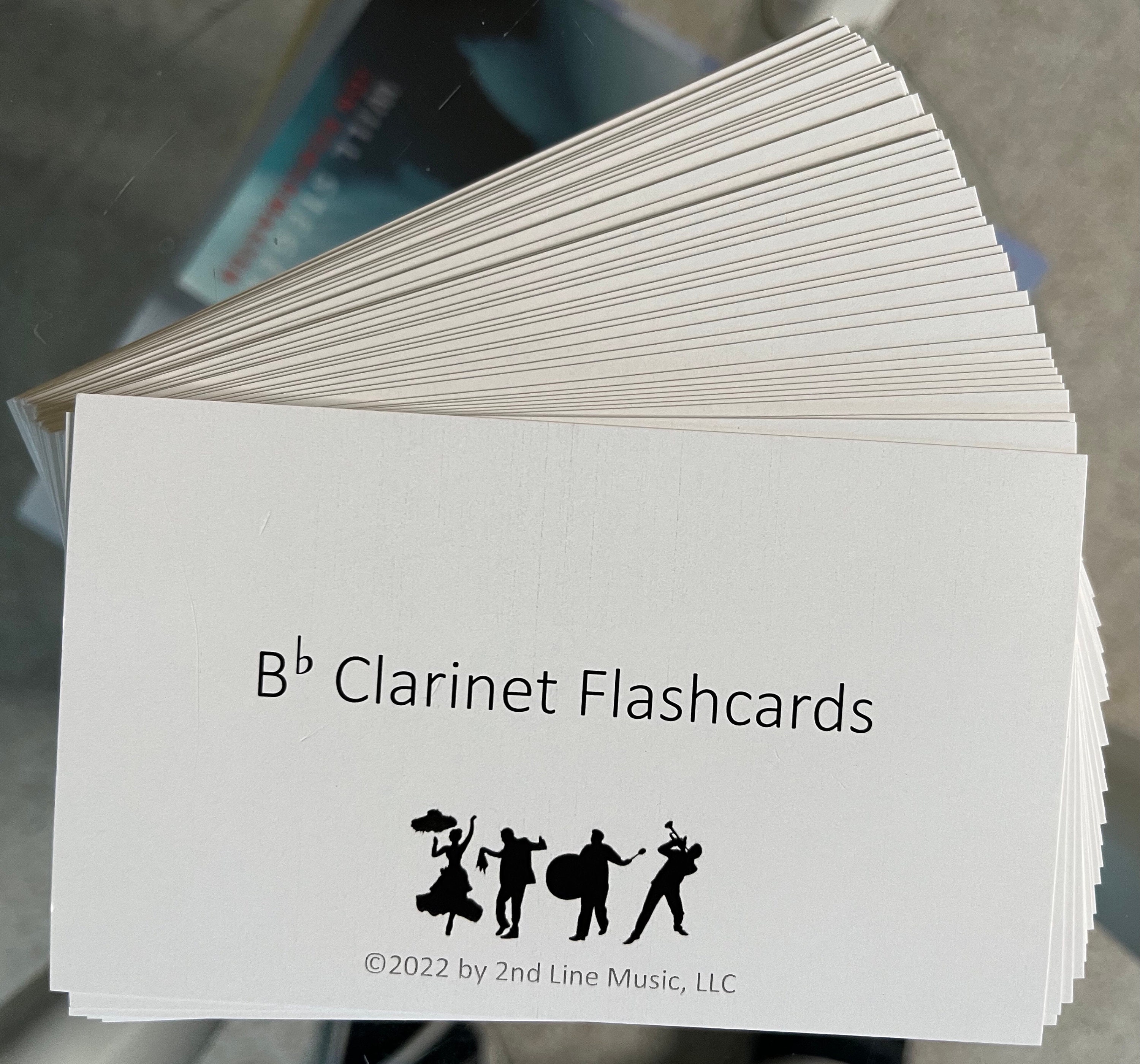 Treble Clef Flashcards With Clarinet Fingerings - Etsy