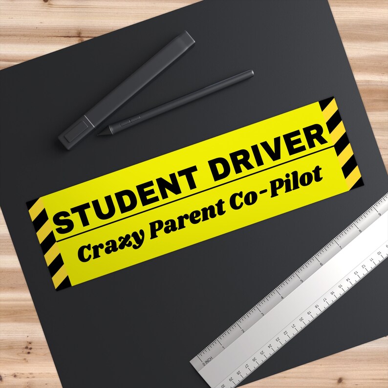 Crazy Parent Co-pilot: Hilarious Student Driver Bumper Sticker Fun ...