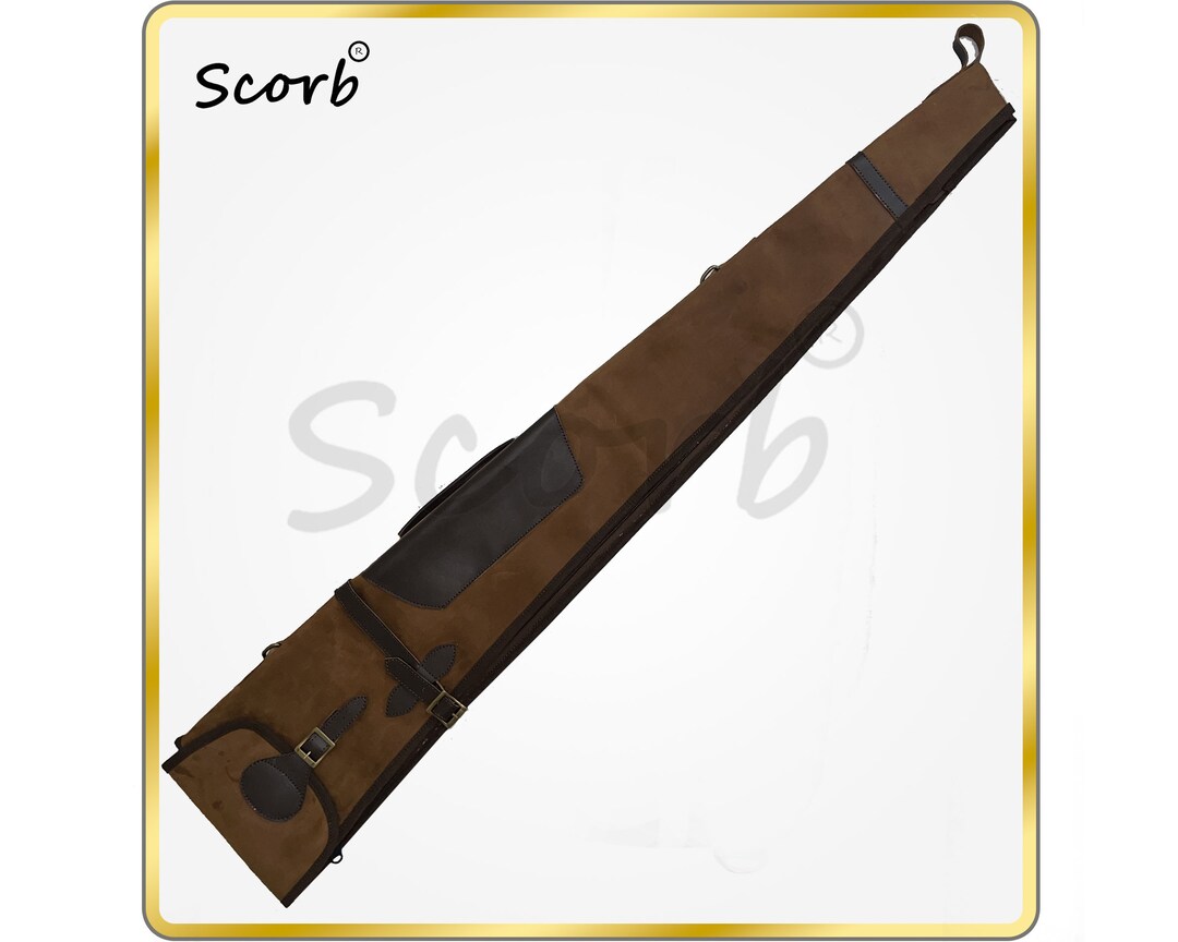 Scorb Mixed Brown Soft Real Cowhide Leather Rifle Gun Cover With ...
