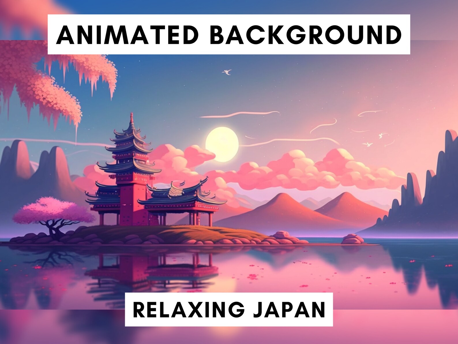 Vtuber Animated Background for Twitch, Japan in Spring, Stream Overlay ...